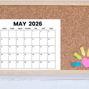 May 2026 Monthly Calendar Printable: Minimalist PDF (sunday/monday ...