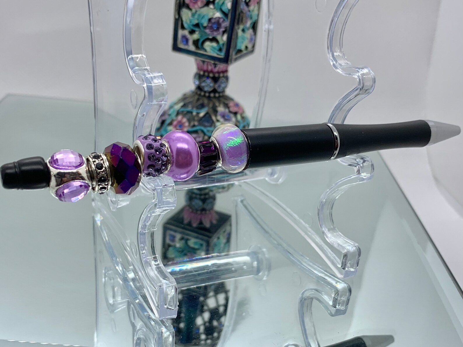 Bejeweled Black Crystal Writing Pen Includes 1 Charm - Etsy