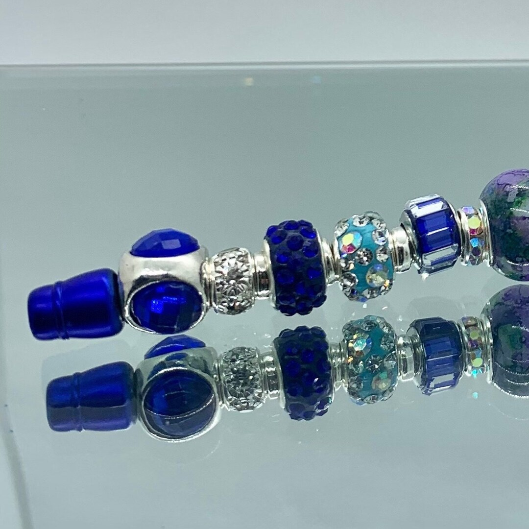 Bejeweled Blue & Turquoise Writing Pen Includes 1 Charm - Etsy
