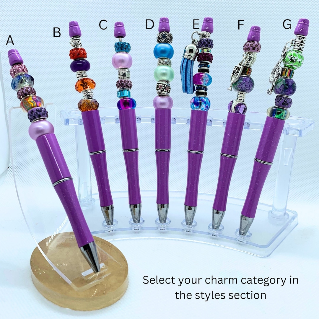 Bejeweled Purple Writing Pens - Etsy