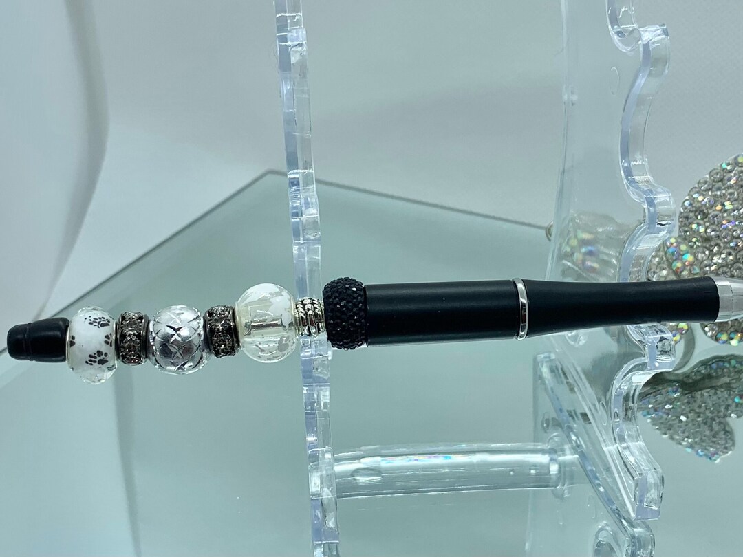 Bejeweled Black Crystal Writing Pen - Etsy