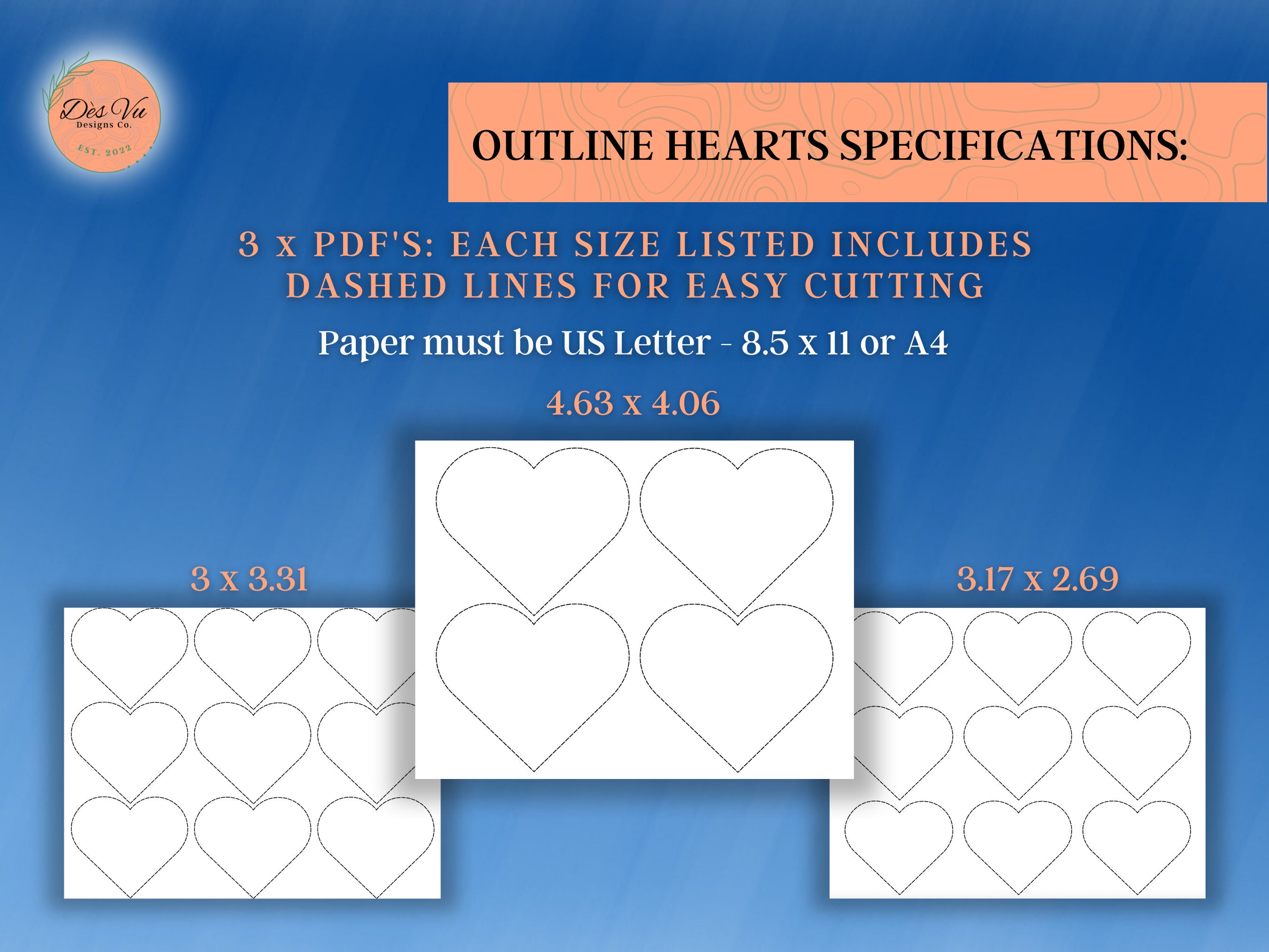 Printable Cutout Hearts, Valentine's Day Cards for Teachers, Diy V-day ...