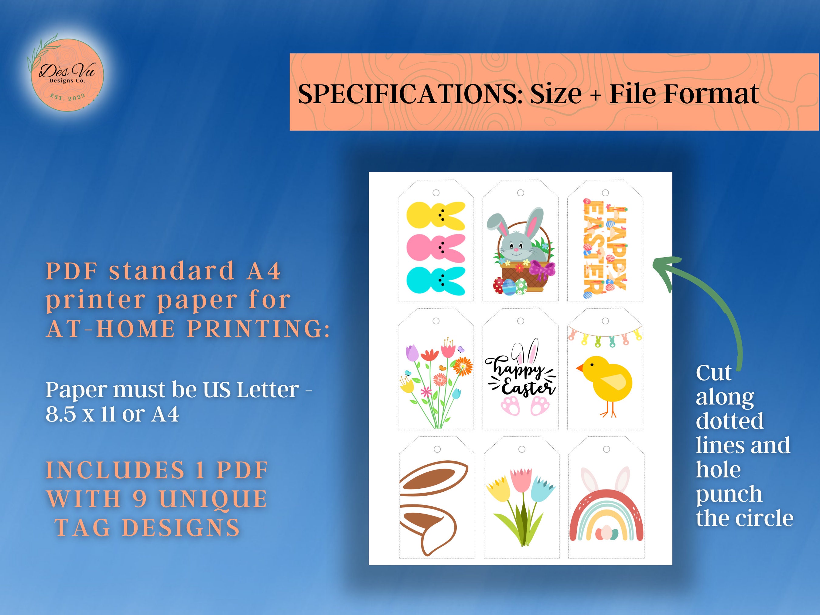 Easter Gift Tags, Easter Printable, Easter Tags, Printable Easter ...