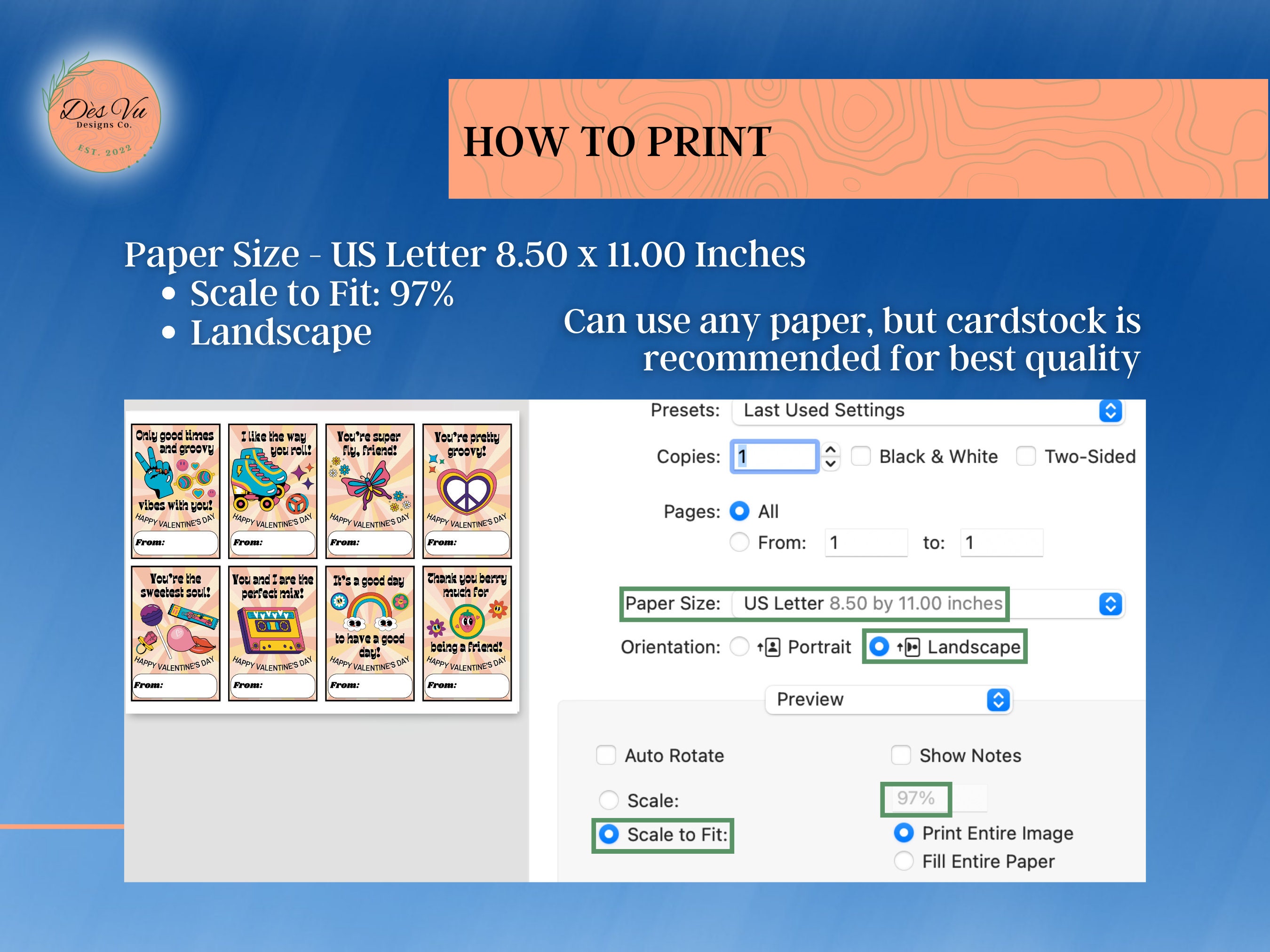 Retro Groovy Valentine's Day Cards for Kids, Printable V-day Cards ...