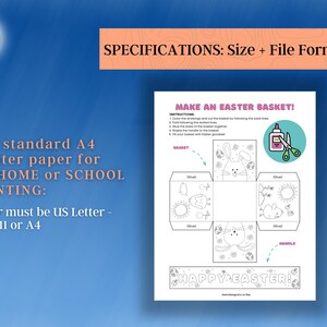 Paper Easter Basket Printable PDF, Diy Template, Easter Activity for ...