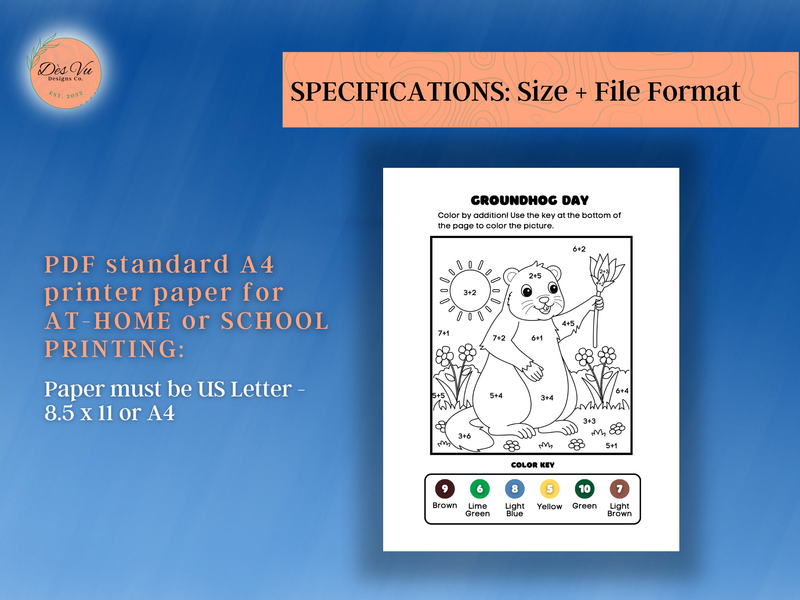 Groundhog Day Activity, Addition, Math Worksheet, Color by Number ...