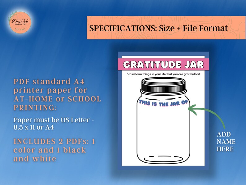 Gratitude Jar for Kids - A Social Emotional Learning Activity Worksheet ...
