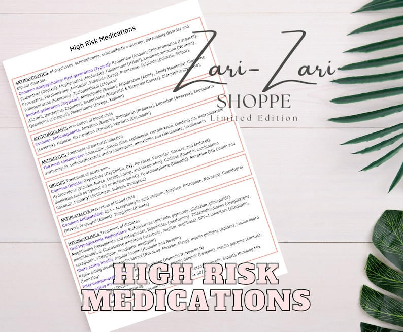 New OASIS E Cheat Sheet With High Risk Medications and Written BIMS ...