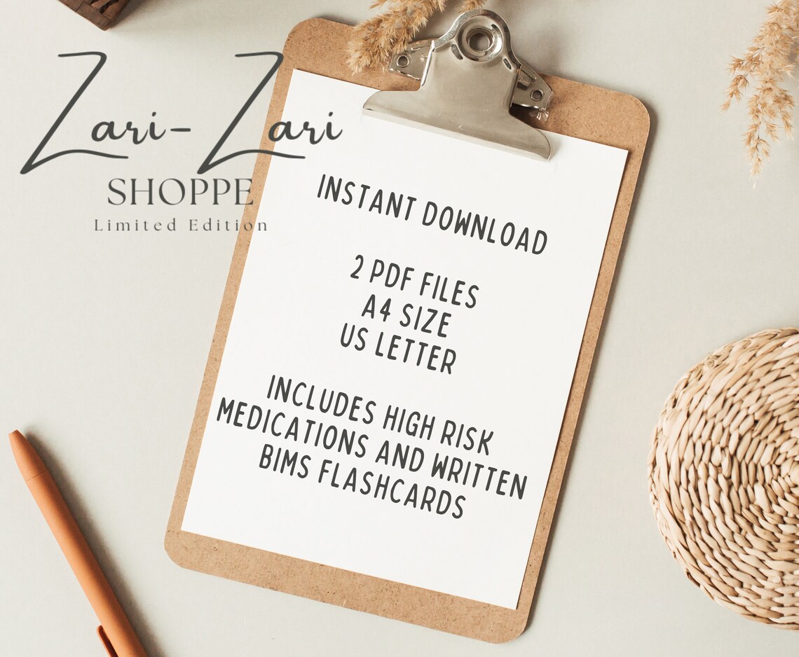 OASIS E Cheat Sheet With High Risk Medications and Written - Etsy