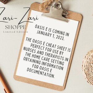 OASIS E Cheat Sheet With High Risk Medications and Written BIMS ...