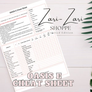 New OASIS E Cheat Sheet With High Risk Medications and Written BIMS ...