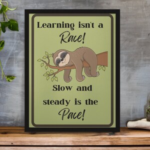 Teacher Classroom Decor, Art, "learning Isn't a Race", Classroom Art ...