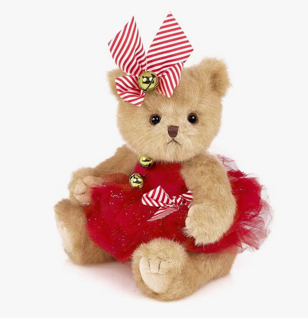 Adorable Christmas Teddy Bear With Jingle Bells - Etsy