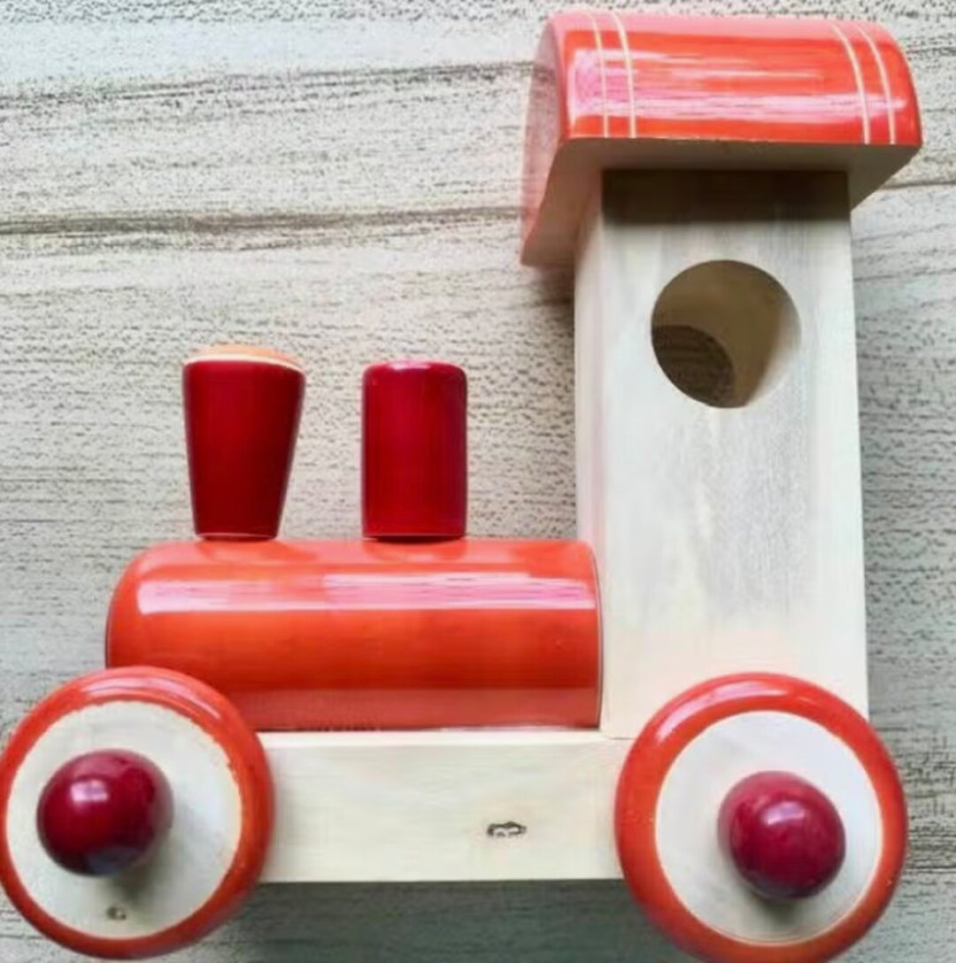 Handmade Wooden Pull Along Toy Train Engine - Etsy