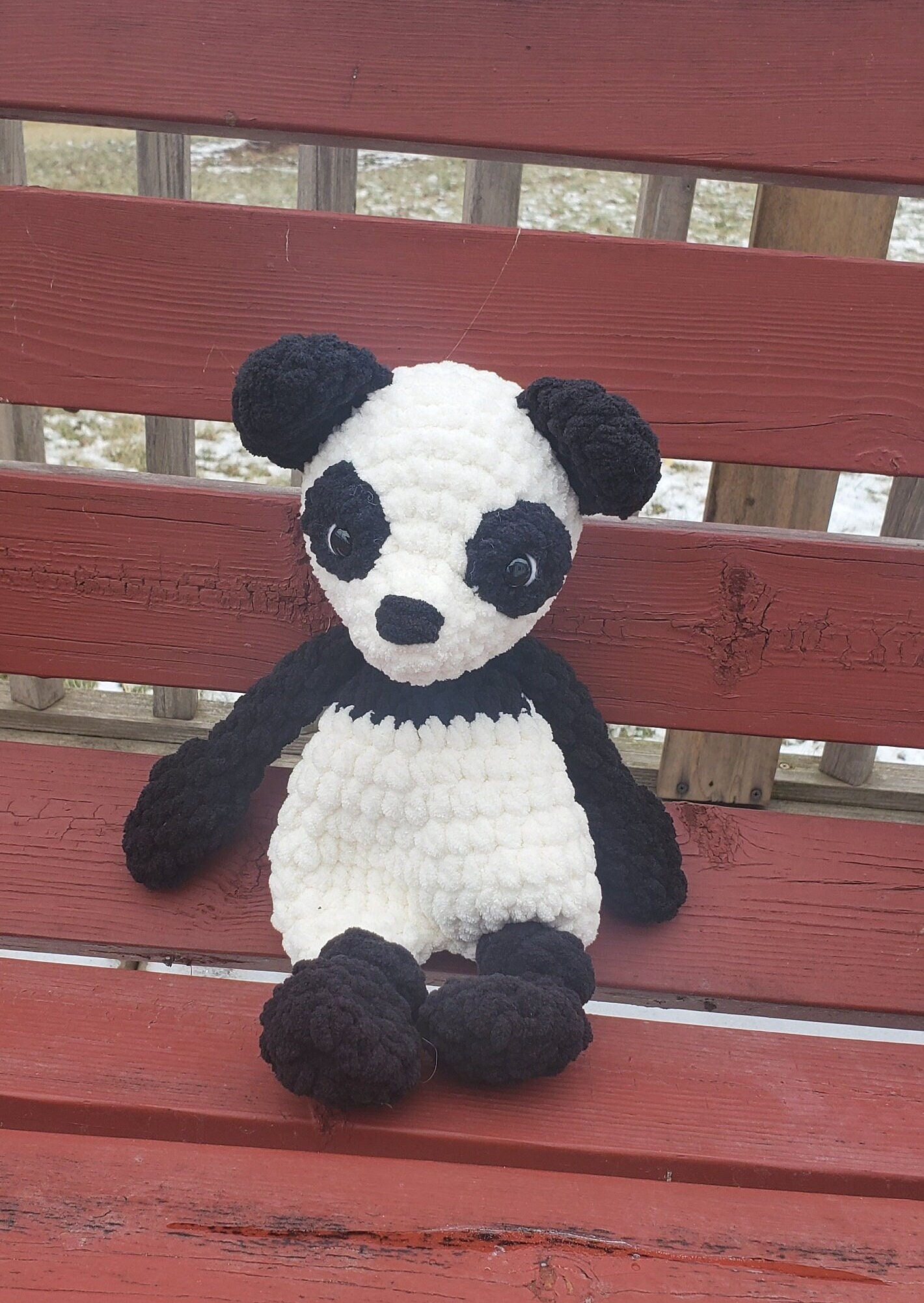 READY TO SHIP Crochet Panda Lovey - Etsy