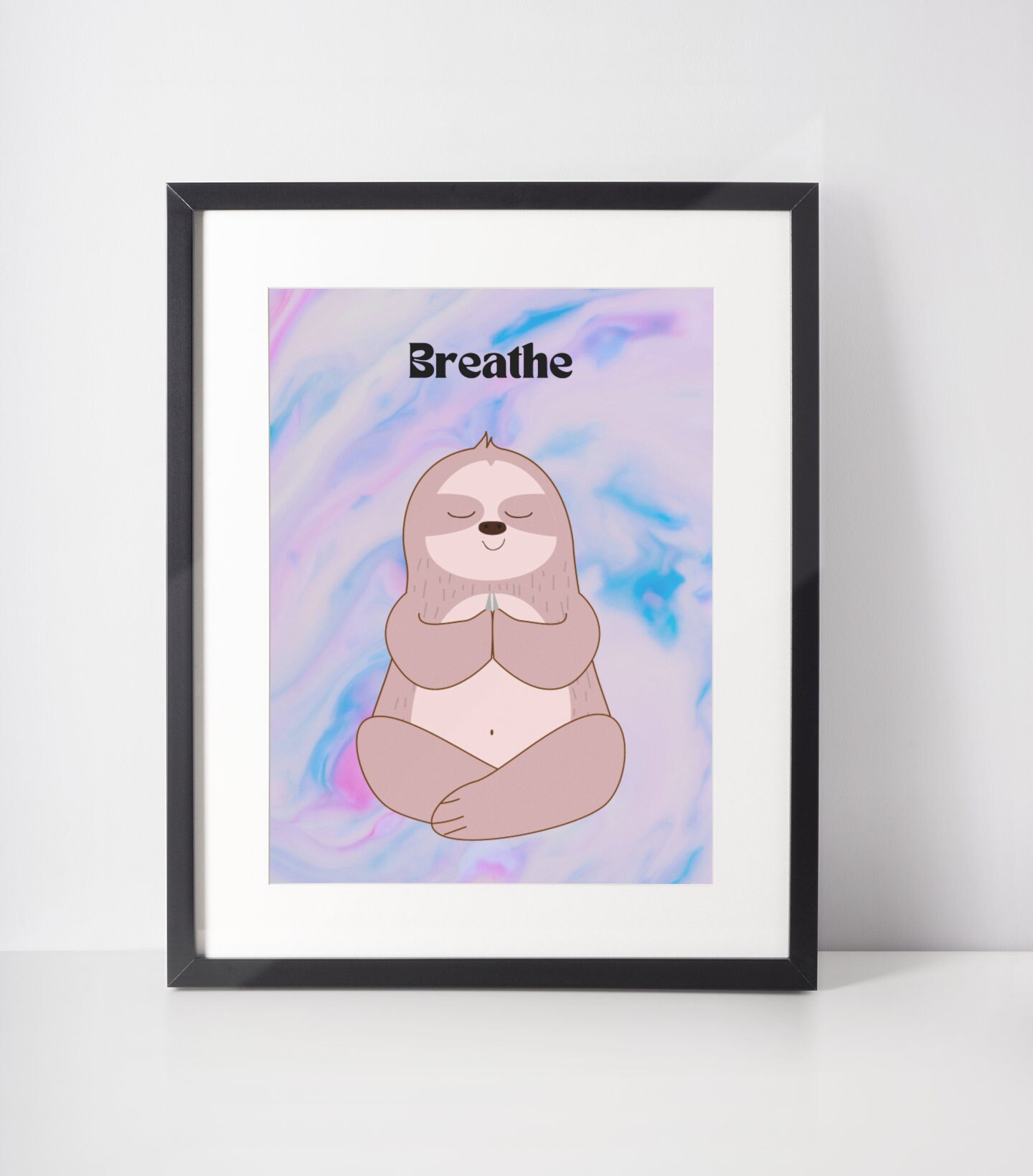 Digital Download Printable Poster/sign Cute Sloth Just Breathe for Kids ...