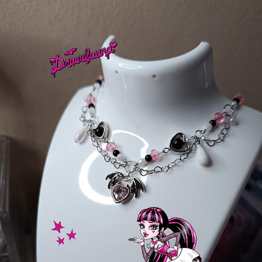 Monster High Draculaura Necklace Heart Necklace Draculaura Jewellery ...