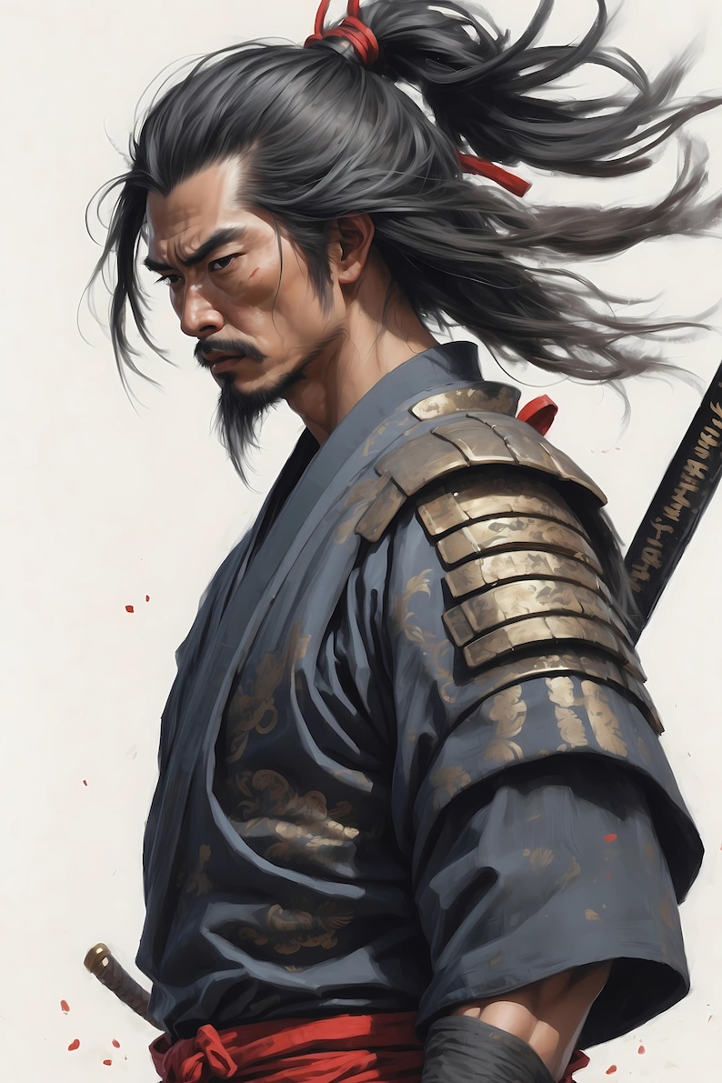 Samurai Warrior Wall Art – Printable Digital Download (PDF & PNG ...