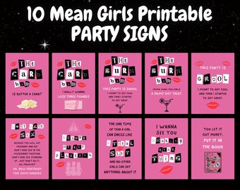 Mean Girls Party Posters Bundle X 20 Mean Girls Printable Party Signs ...