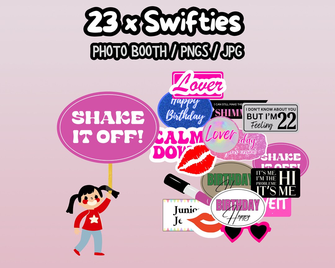 Taylor Swift Eras Tour Inspired Photo Booth Printable Props - Etsy