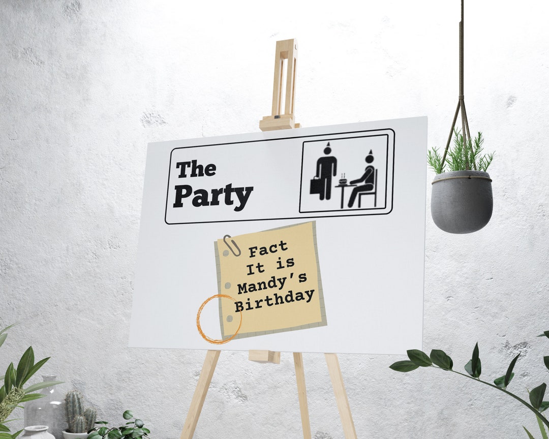 The Office Party Welcome Sign the Office Theme Birthday - Etsy