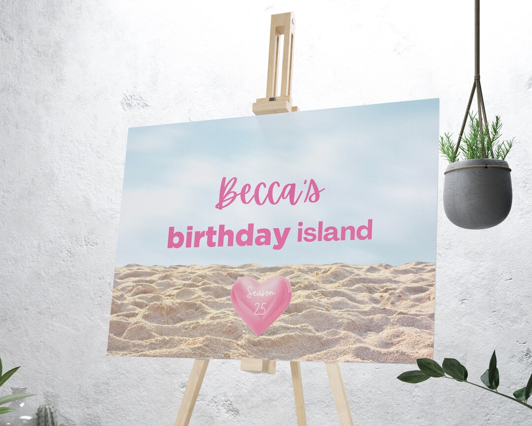 Island Birthday Party Welcome Sign Island Decoration Season of Love ...