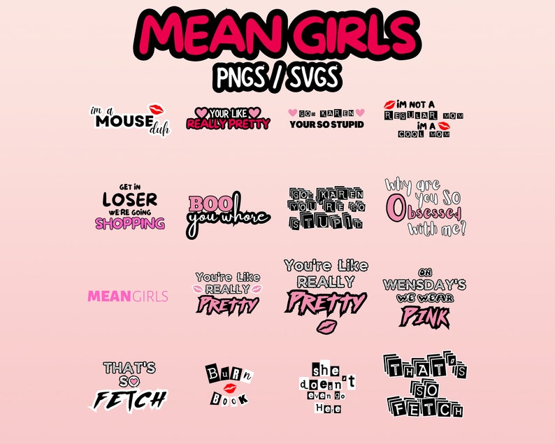 Buy Mean Girls Svgs Pngs Burn Book That's so Fetch Online in India - Etsy