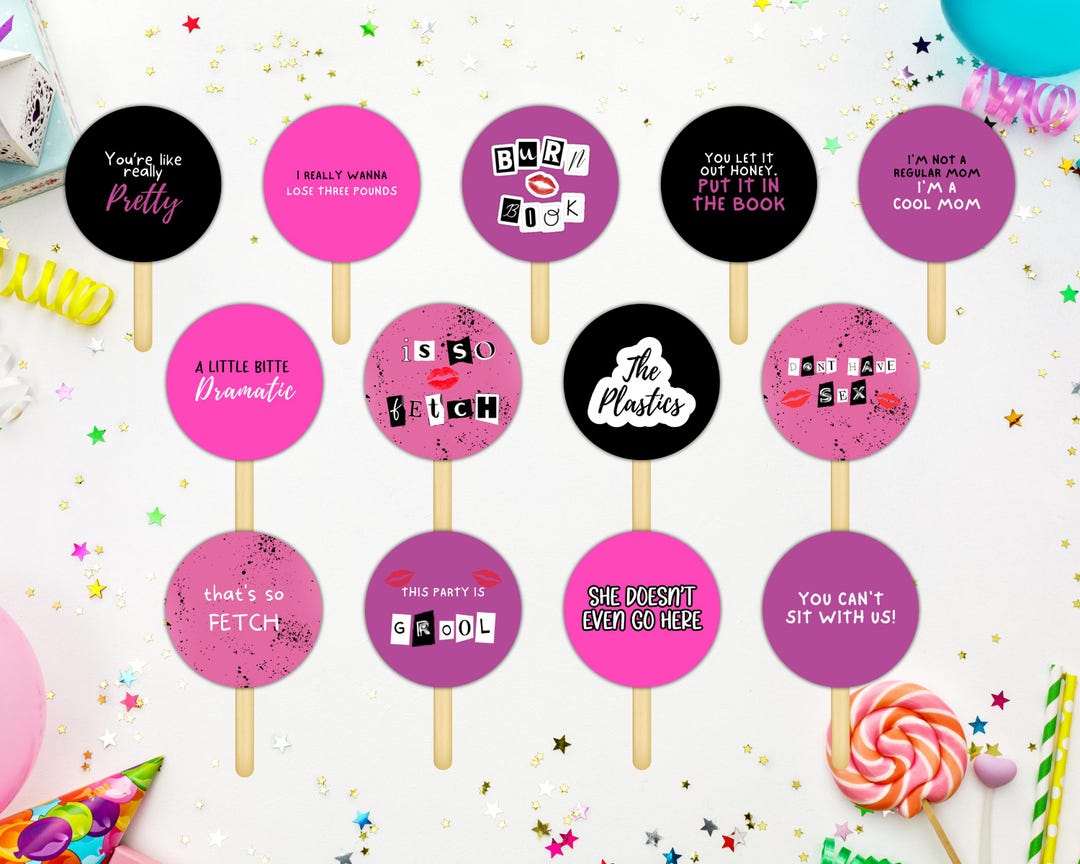 Mean Girls Photo Booth Printable Props Mean Girls Birthday Party Mean ...