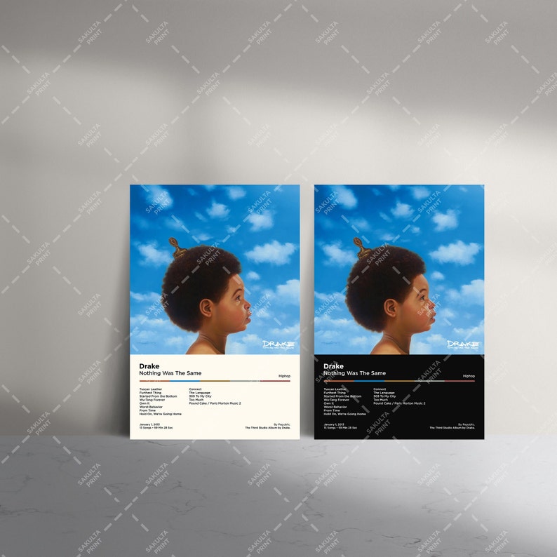 Drake 3 Set Album Poster / Drake Posters / Album Cover Poster / Music ...