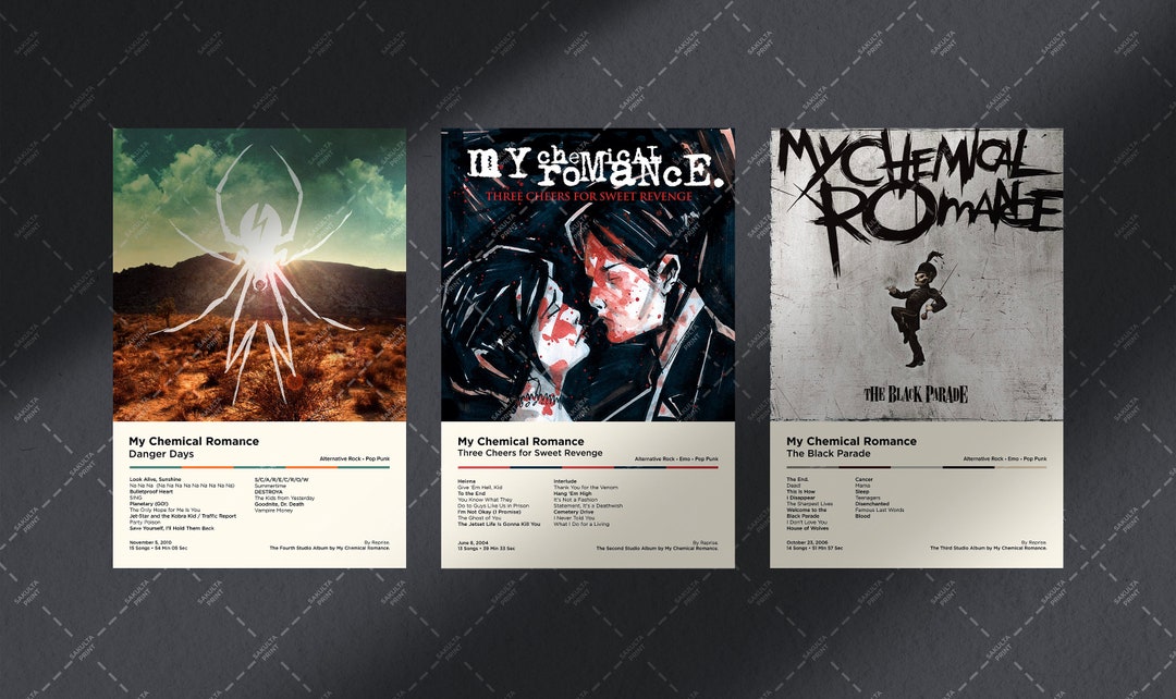 My Chemical Romance 3 Set Album Poster / My Chemical Romance Posters ...