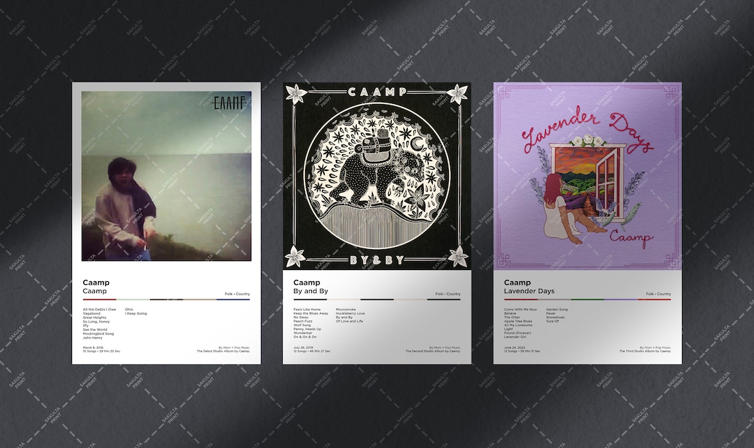 Caamp 3 Set Album Poster / Caamp Posters / Album Cover Poster / Music ...
