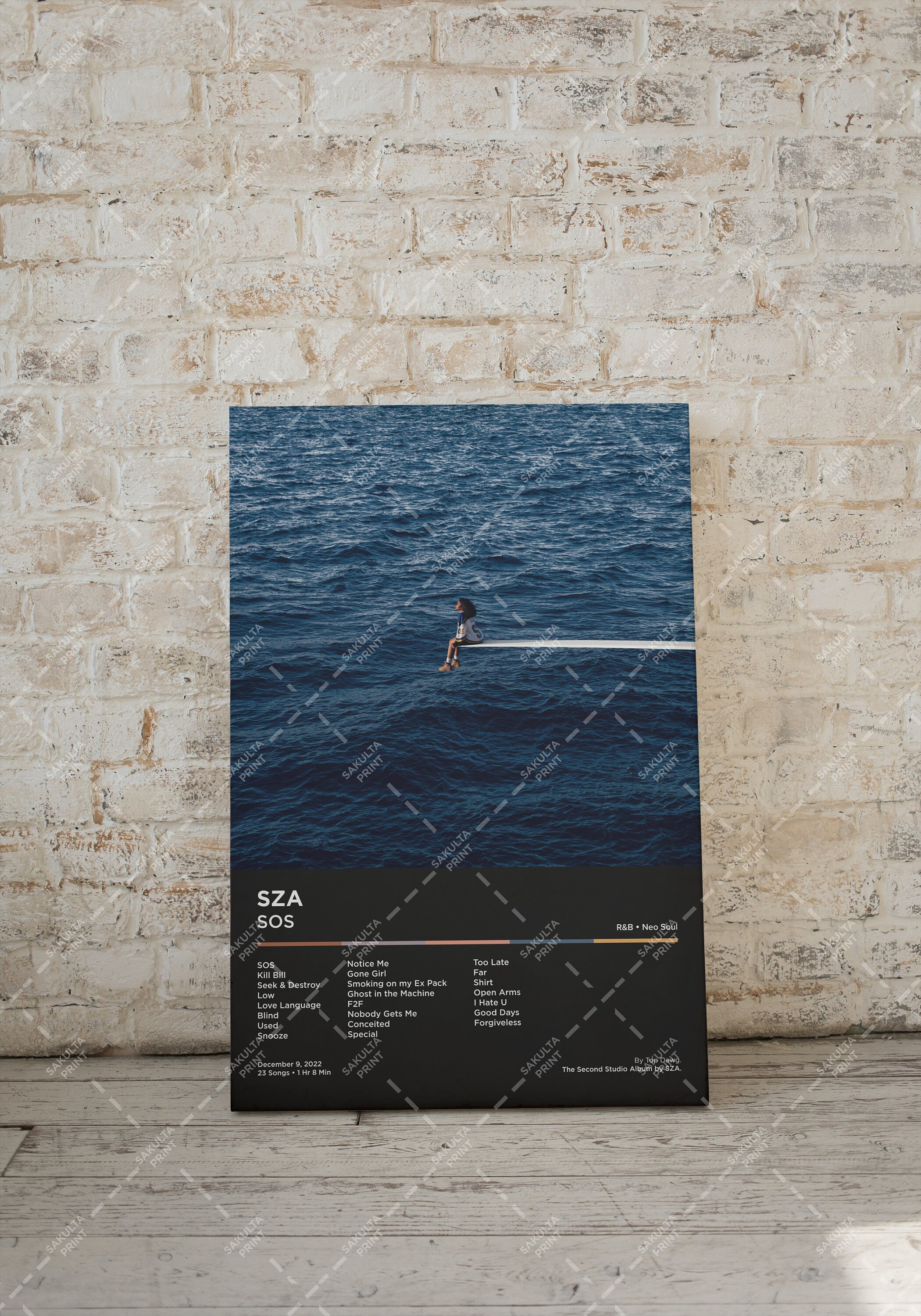 SZA - SOS Album Poster / SZA Poster / Album Cover Poster / Music Poster