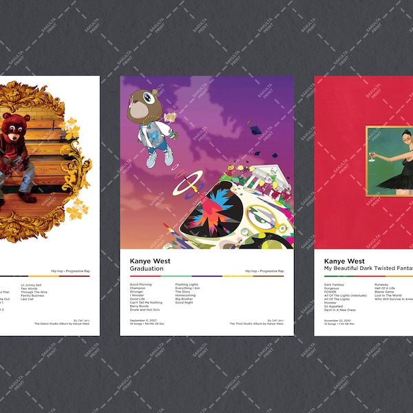 Kanye West Album Cover Art - Etsy