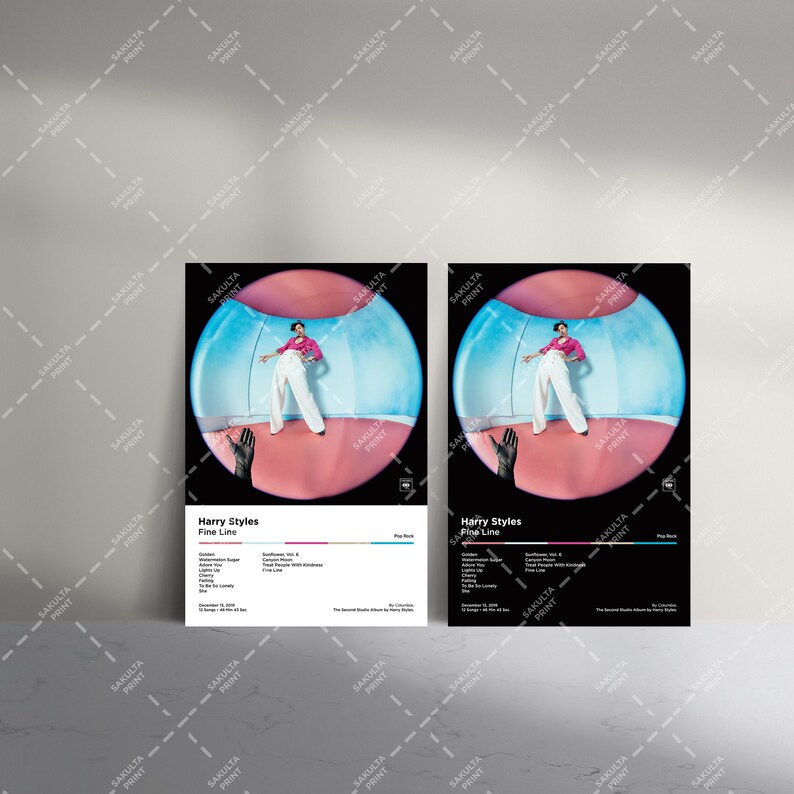 Harry Styles 3 Set Album Poster / Harry Styles Posters / Album Cover ...