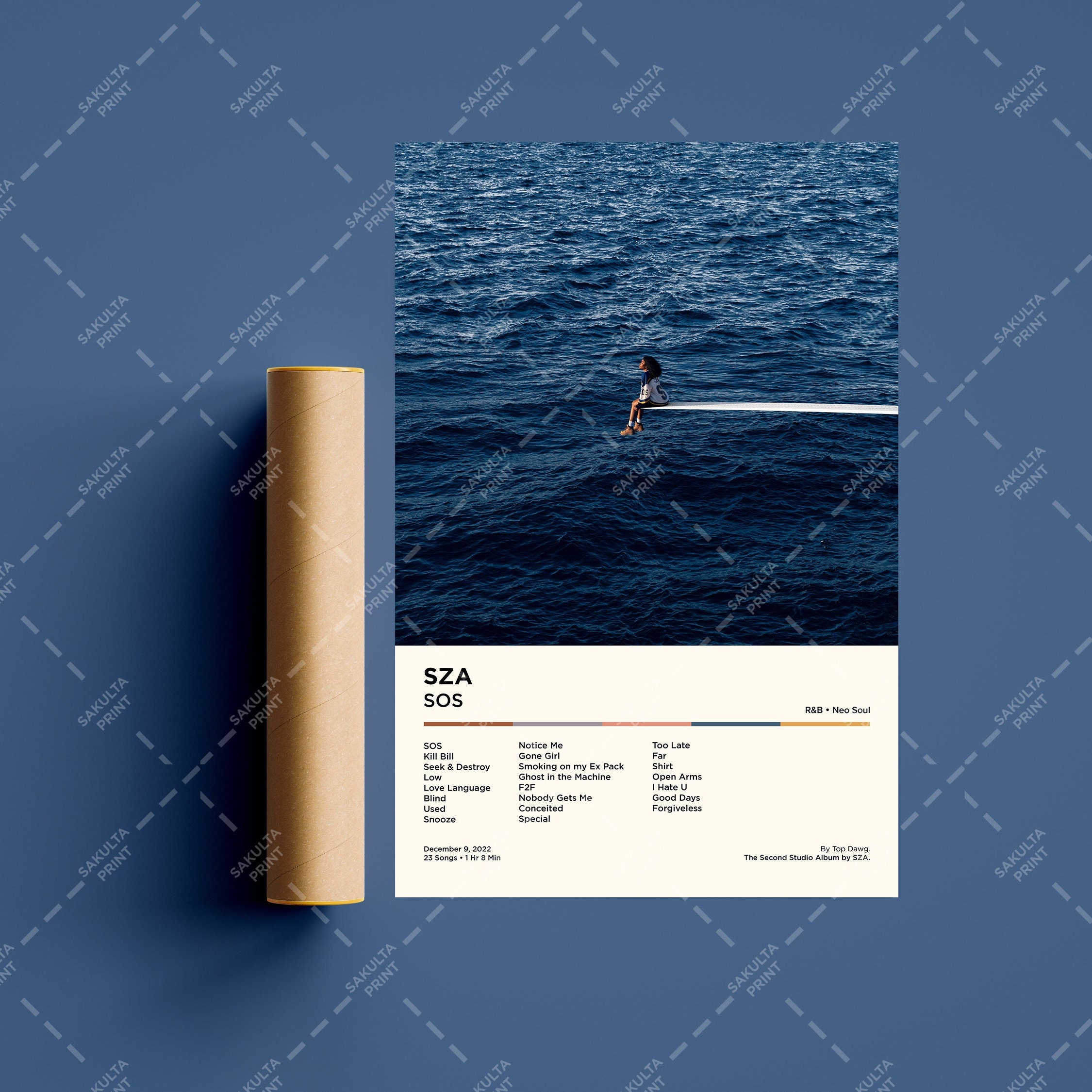 SZA - SOS Album Poster / SZA Poster / Album Cover Poster / Music Poster