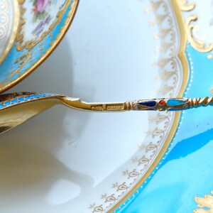 A Stunning Russian Silver Gilt Cloisonne Enamel Spoon, by the Famous ...