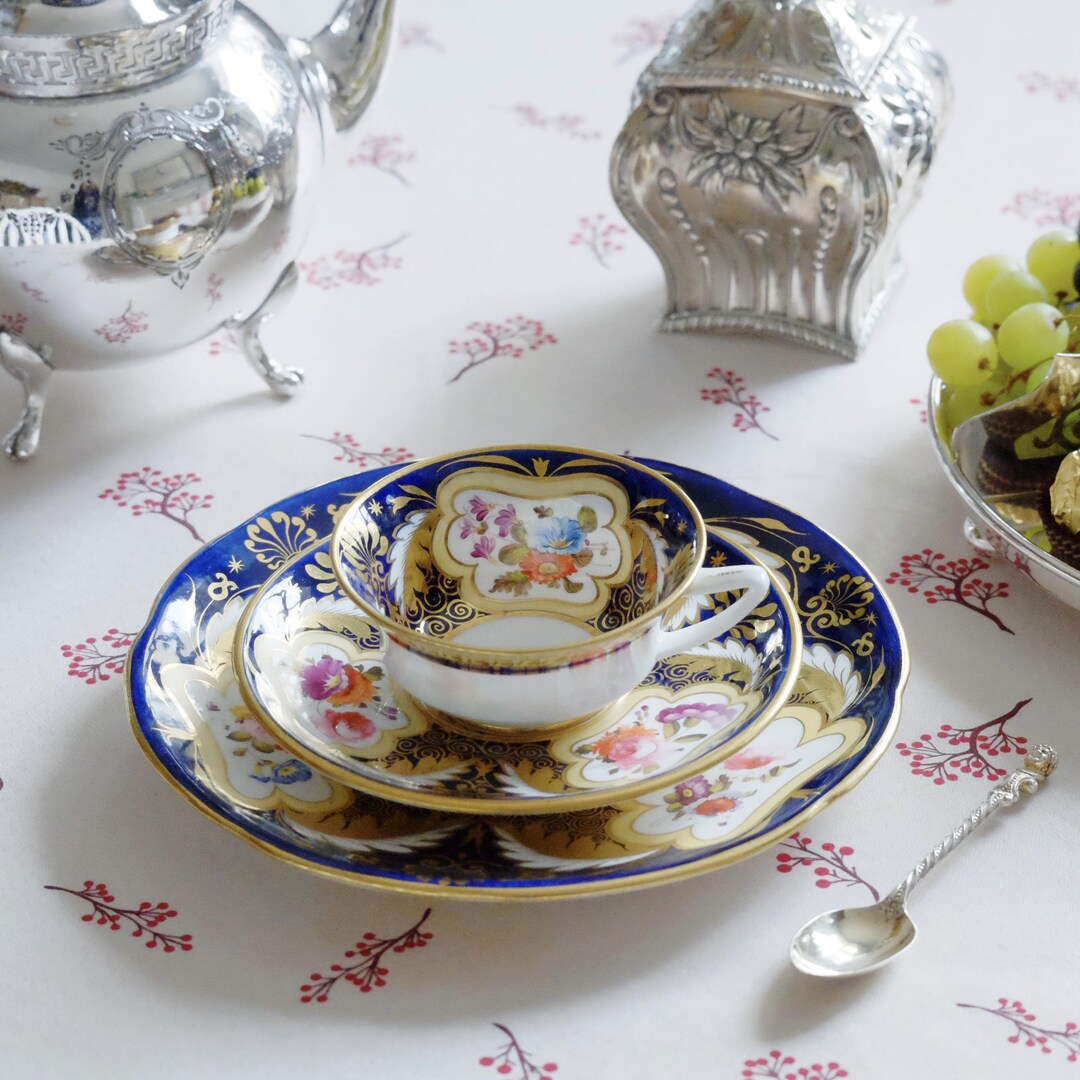 H & R Daniel Etruscan Shape Cup, Saucer and Dessert Plate, Circa 1825 ...