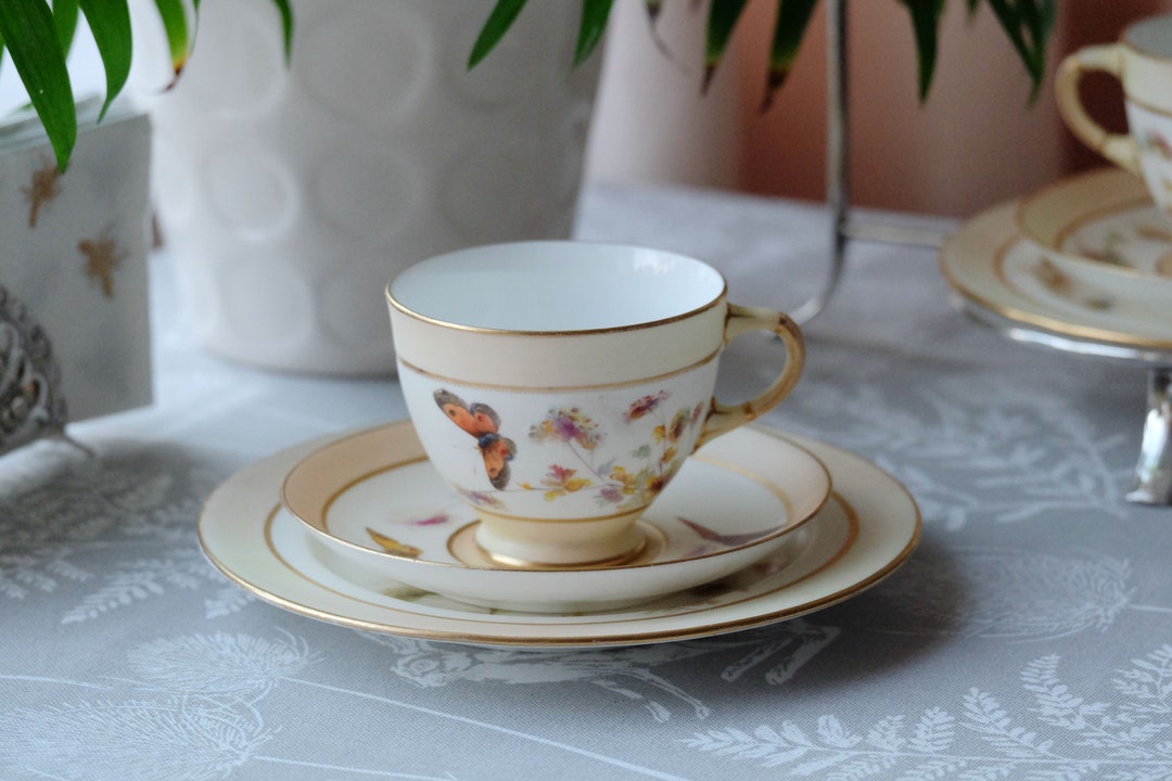 Grainger Worcester Royal China Works Hand Painted Flowers and Orange ...
