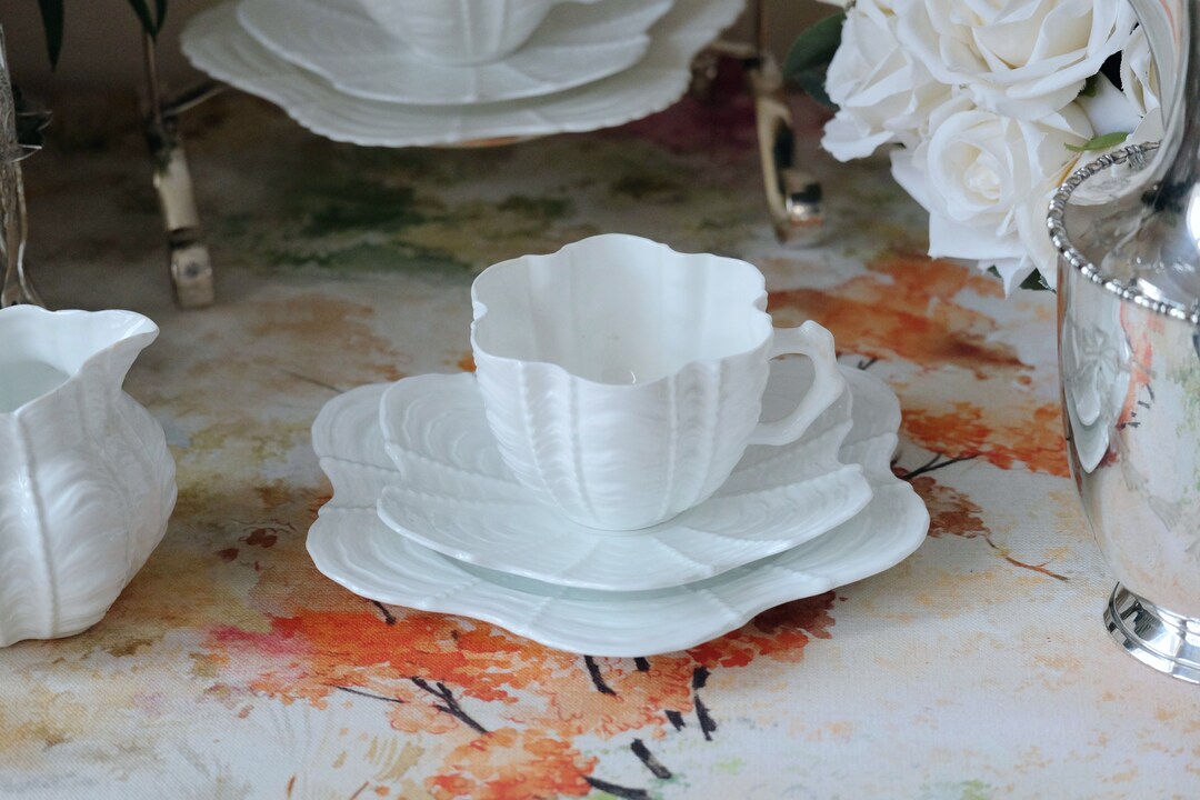 Wileman Shell Shape White Tea Trio, Circa 1890-1900 (2) - Etsy