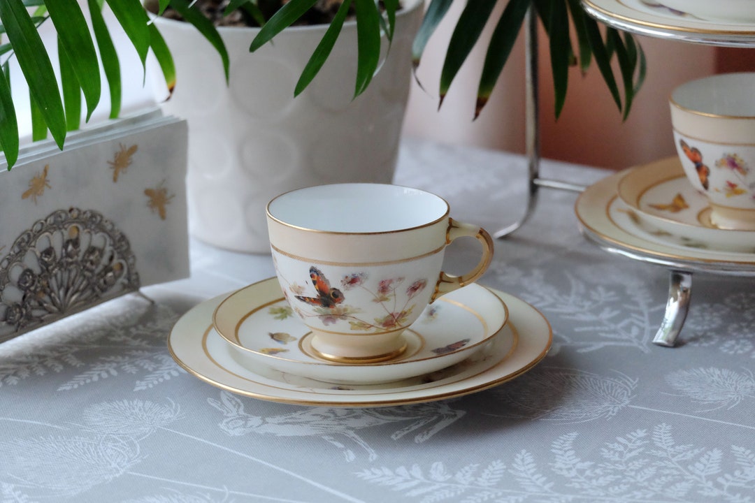 Grainger Worcester Royal China Works Hand Painted Flowers and Orange ...