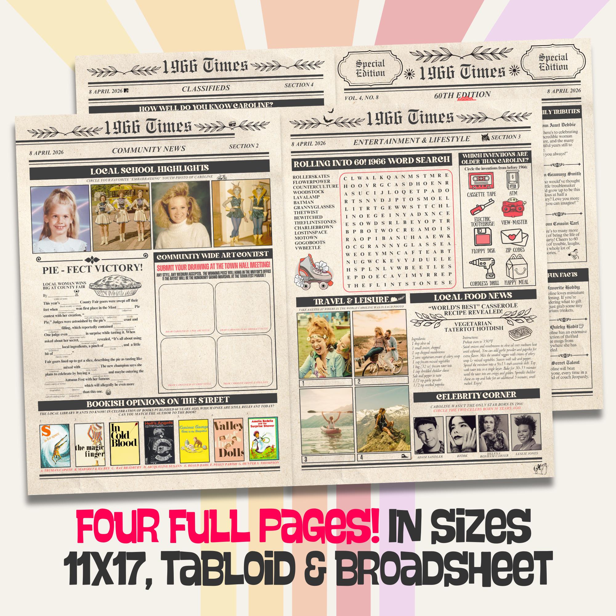 60th Birthday Retro Games | Born in 1966 | Edit in Canva | Bonus 1960's ...
