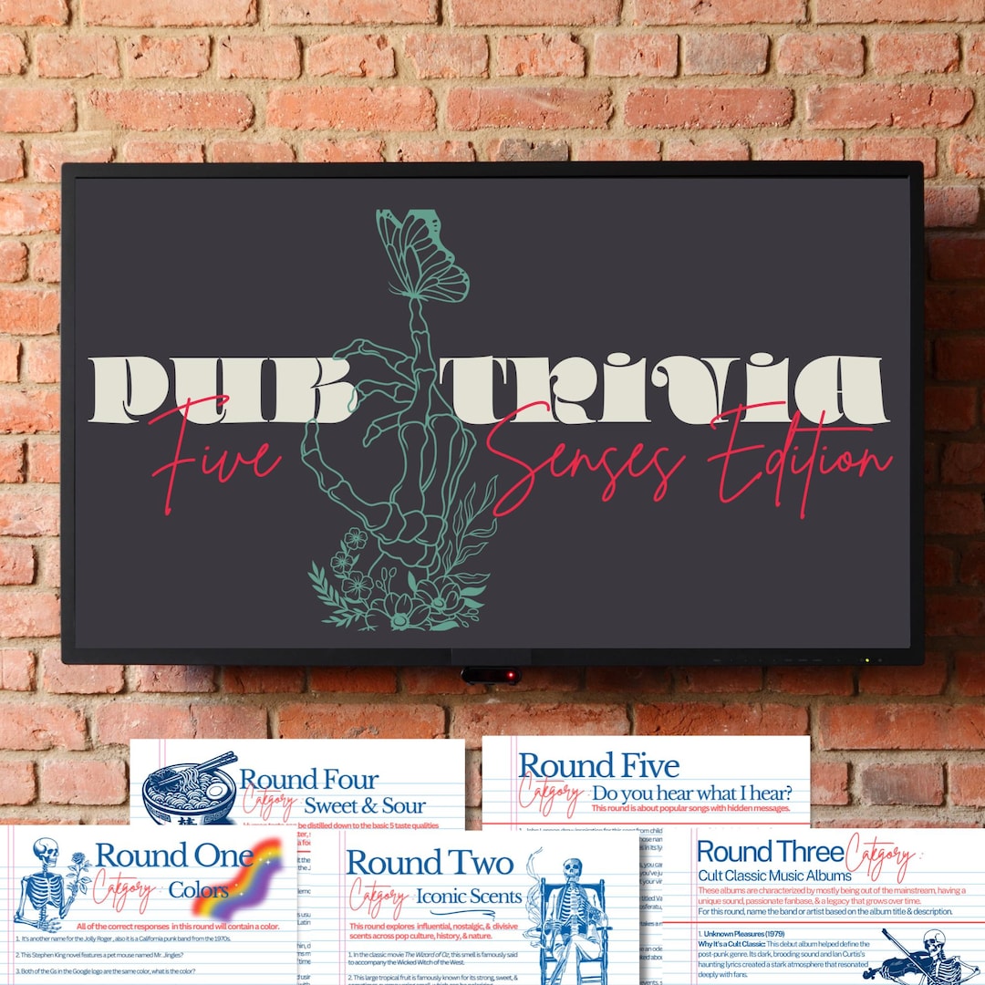 Editable Pub Trivia Set - 5 Senses Edition - Google Slides + Powerpoint ...