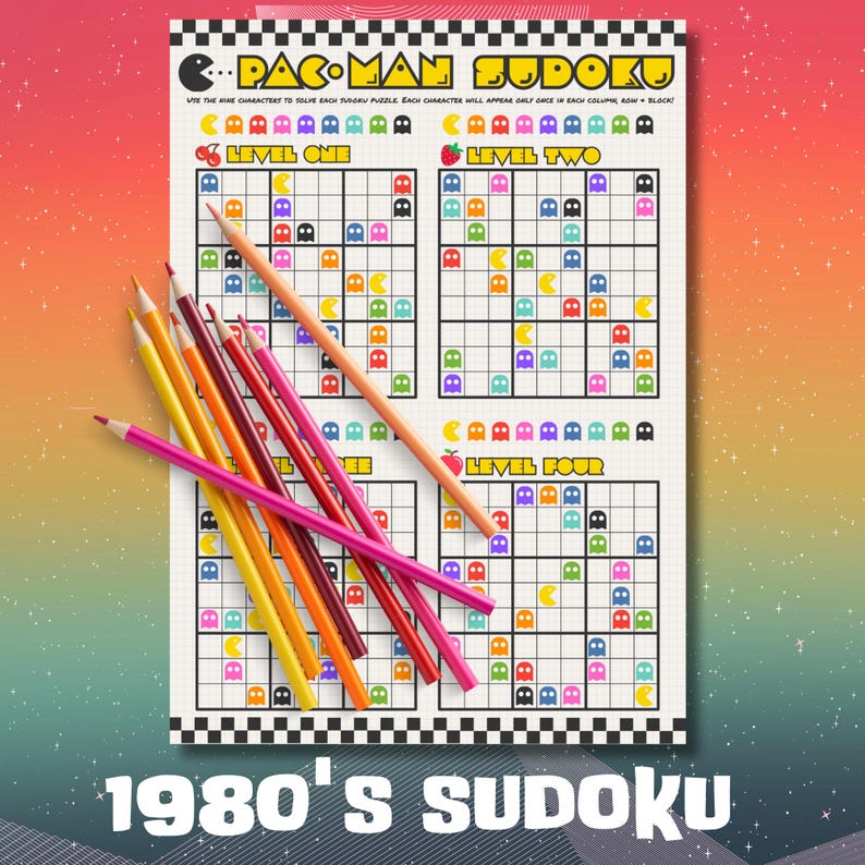 1980s Sudoku Puzzle for Adults + Teens | Download & Print Instantly ...