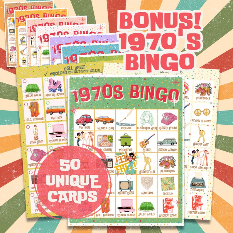 1970's Party Games | Retro Seventies Themed | Printable Activities ...