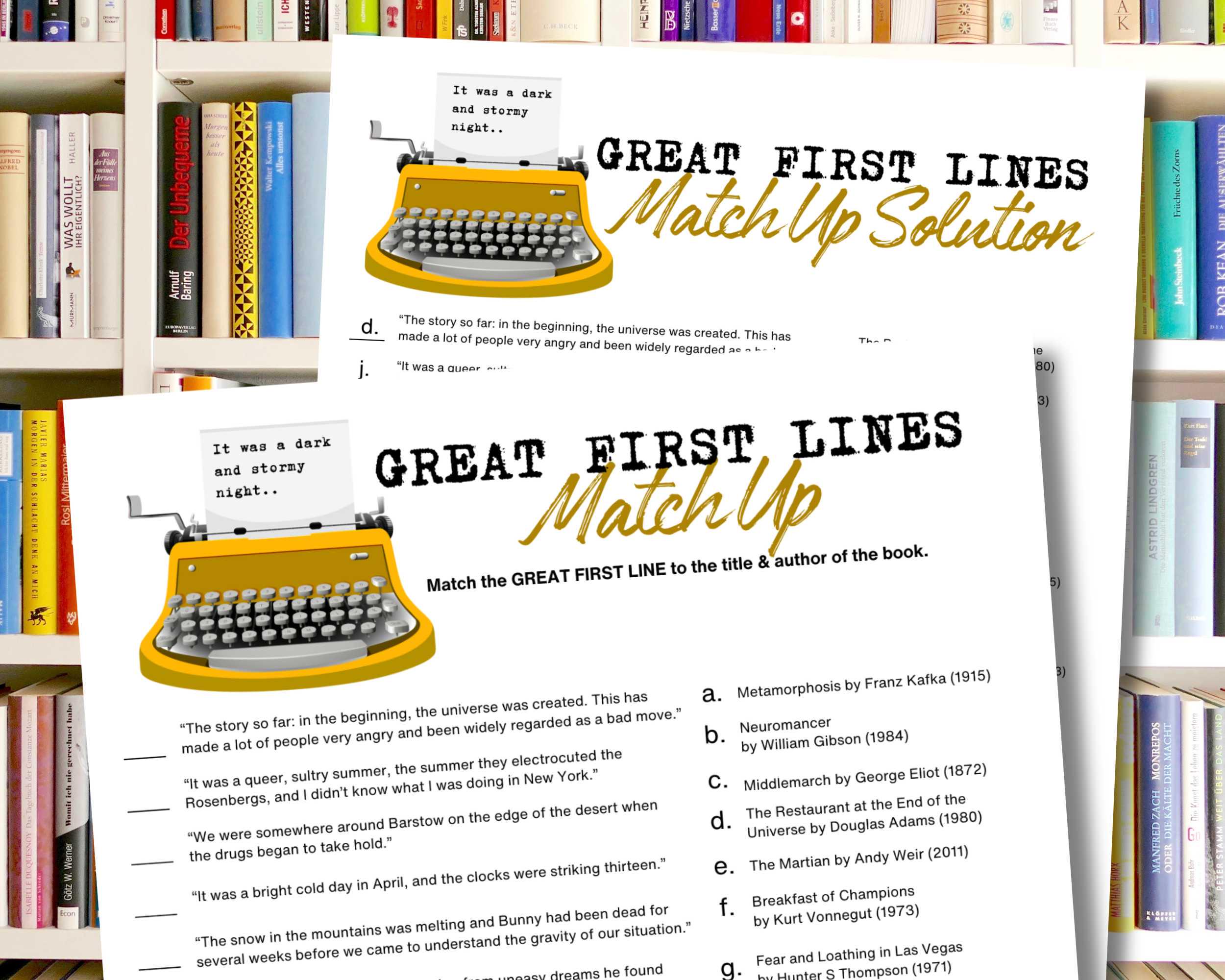 Book Lovers Activity Bundle - Great for Book Clubs - Includes 2 ...