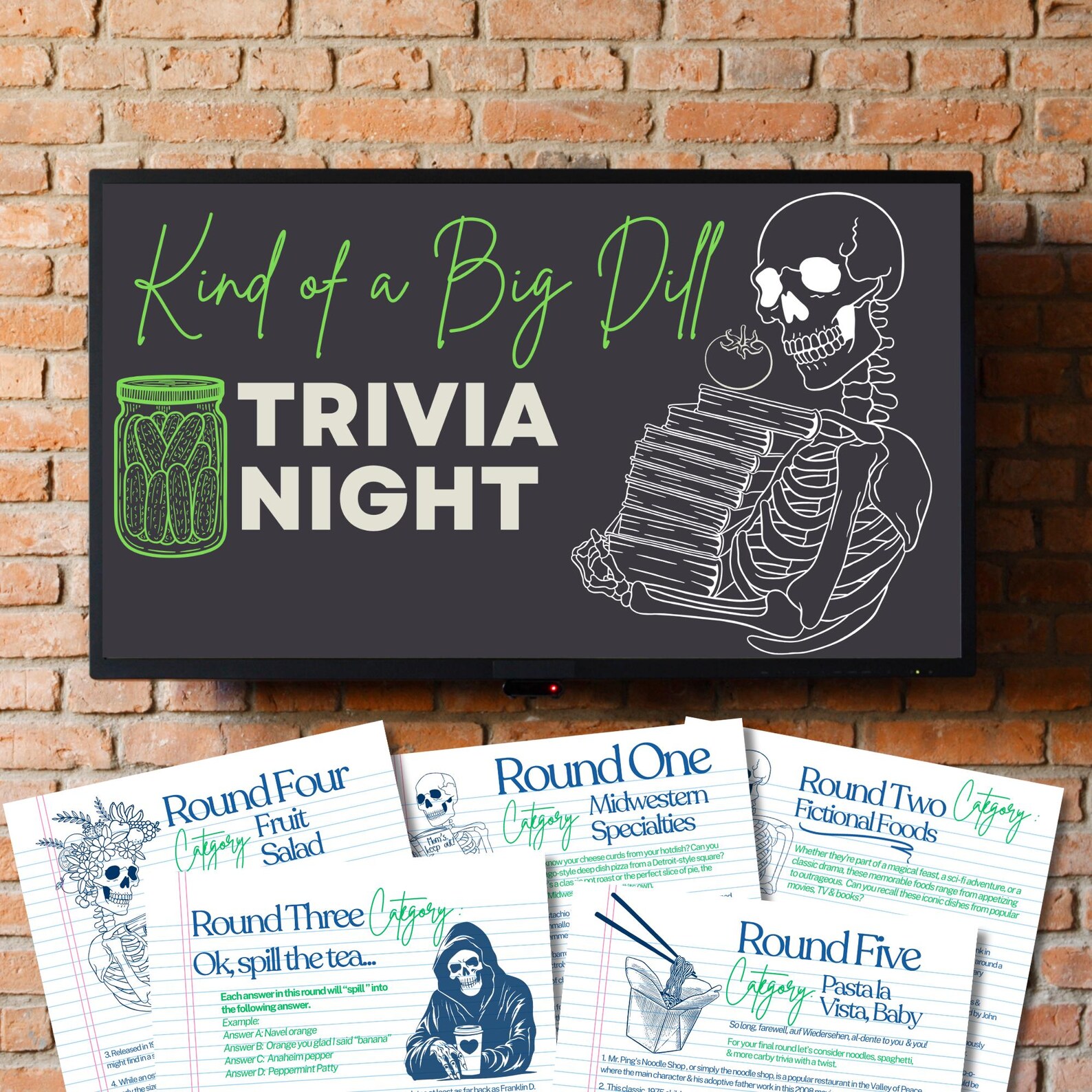 Editable Trivia Night Set - Food Theme - Google Slides + Powerpoint ...