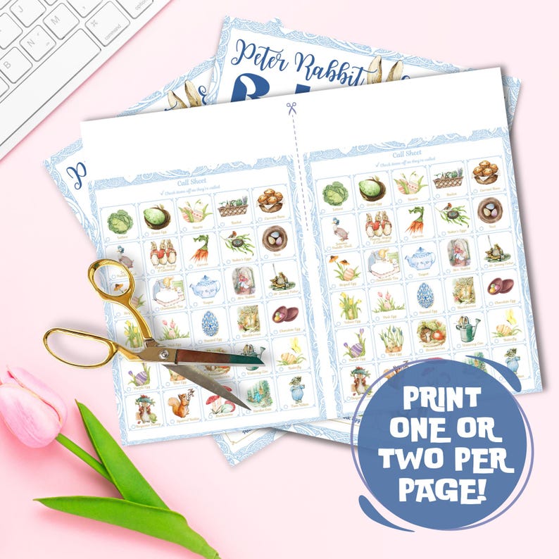 Peter Rabbit Easter Bingo | 50 Printable Cards With Call Sheets | Fun ...