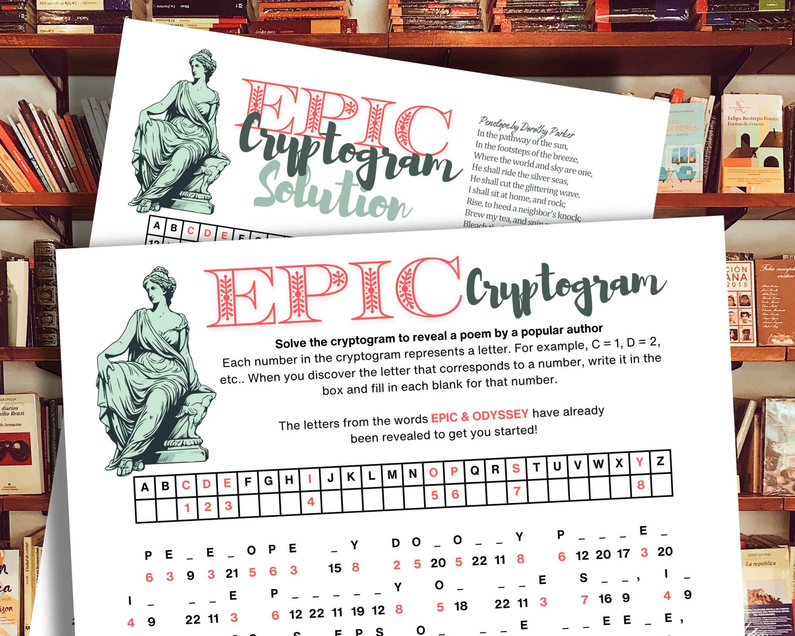 Book Lovers Activity Bundle - Great for Book Clubs - Includes 2 ...