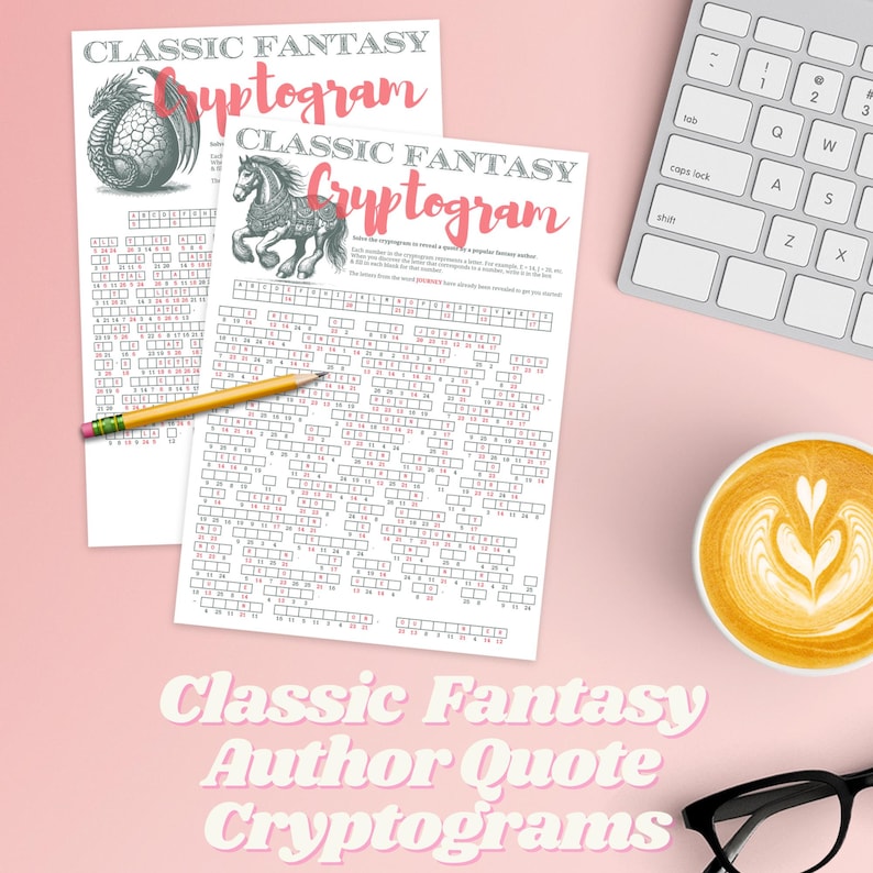 Fantasy Book Club Puzzles + Activities | Includes Four Classic Fantasy ...