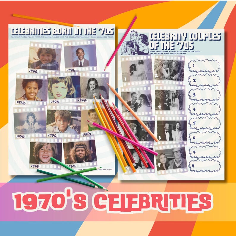 1970's Party Games | Retro Seventies Themed | Printable Activities ...